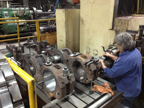 Welding boring face machining repairing cast steel crank arms - Denver ...